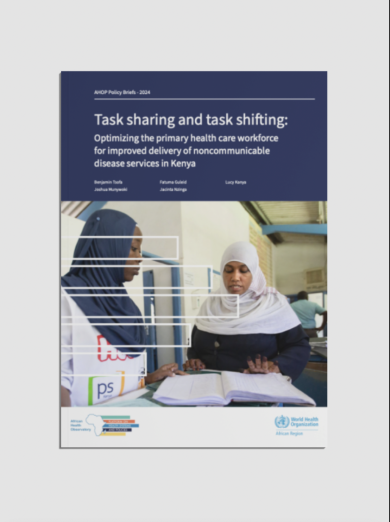 Task sharing and task shifting: optimizing the primary health care workforce for improved ...